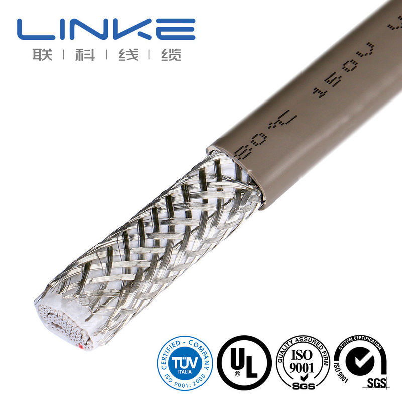 UL1185 Flat Wire Gray PVC Parallel Cable With 10 Pin Flexible Flat Ribbon Shape
