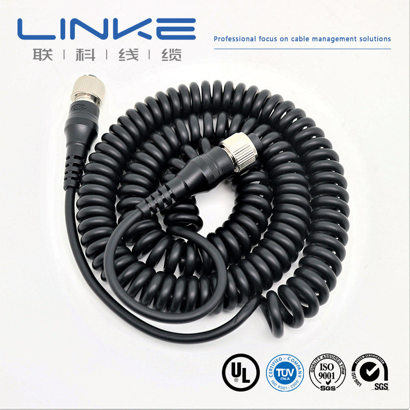 Round Parallel Flat Coiled Medical Cable Customized For High Voltage ...