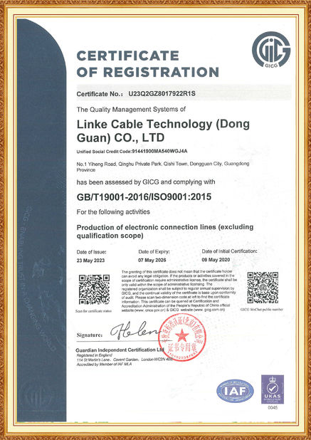 China Linke Cable Technology (DongGuan) CO.,LTD quality control
